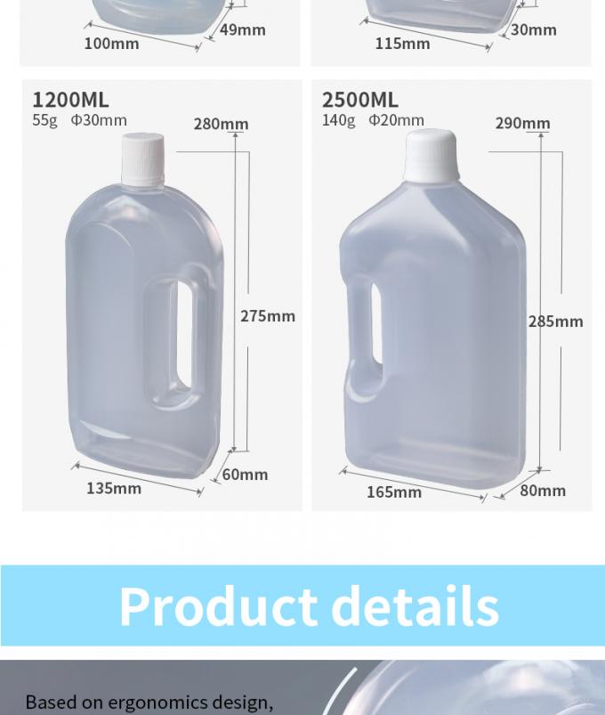 Botol Plastik PP Matte Tembus 750ML 1200ML 2500ML